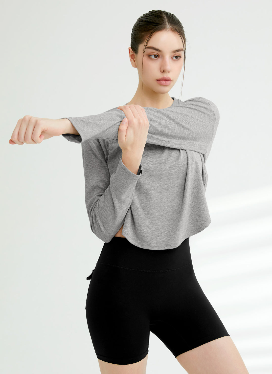 Easy Round Crop Long Sleeve – XEXYMIX.EN